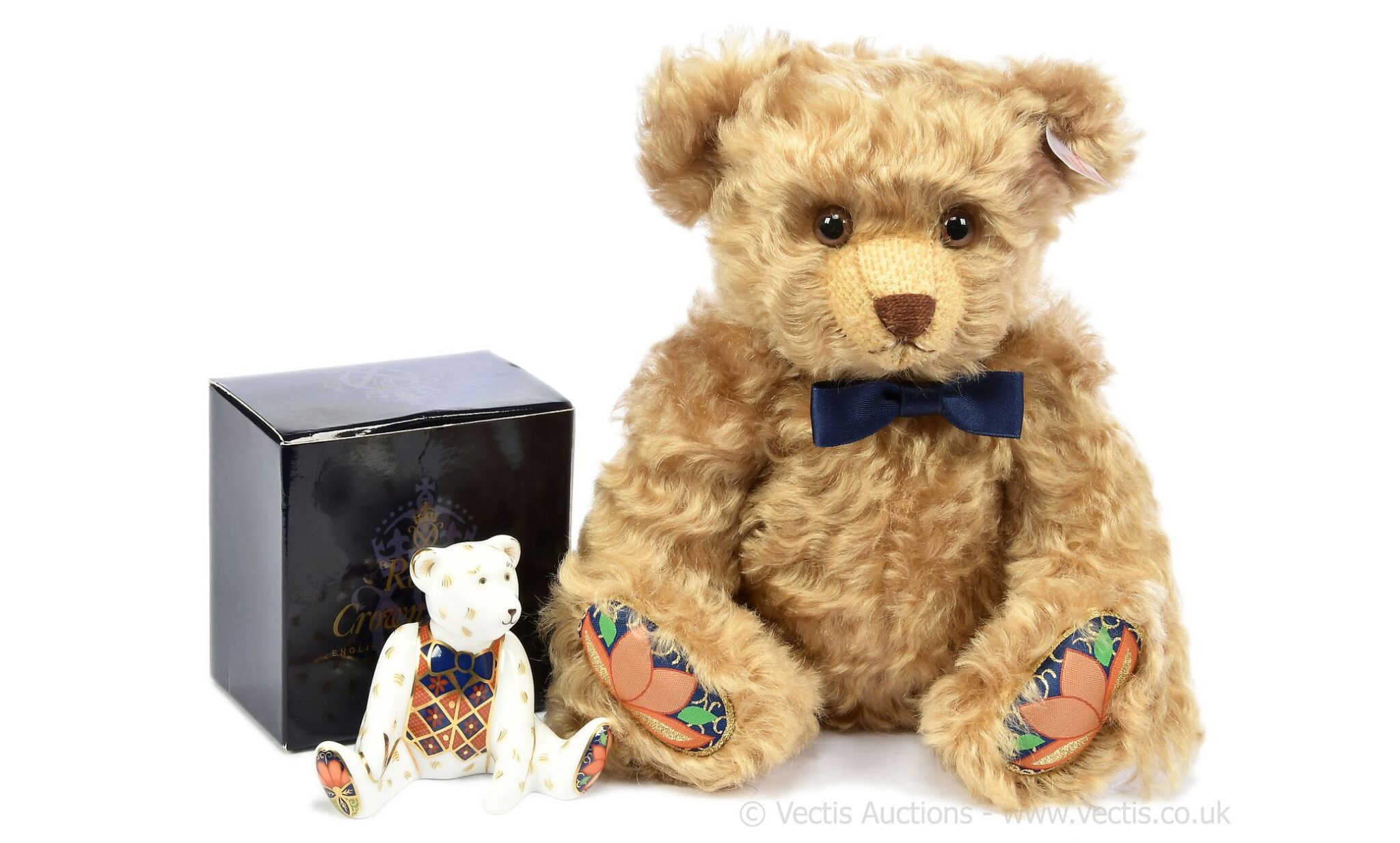Steiff 661464 The Royal Crown Derby Teddy Bear Boxed - Moore n' Wife